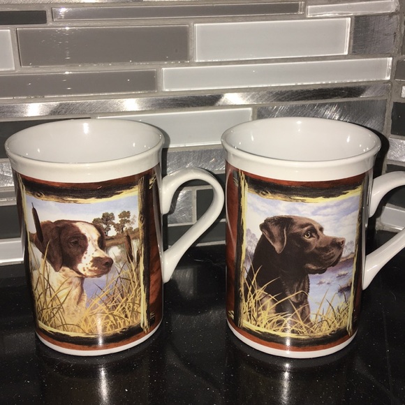 Designpac | Dining | Dog Brittany Chocolate Lab Graphic Ceramic Mug Set ...